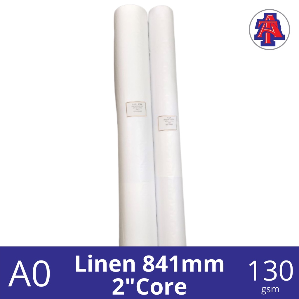 A0 841mm x 10M/25M Linen Paper Roll (2''core)/ Plotter Printing Linen ...