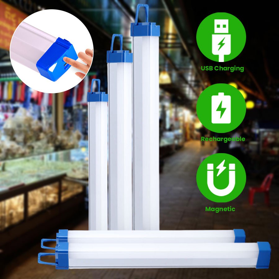 Rechargeable LED Lithium Portable Battery Light USB 20W / 40W / 60W Dimmable Lampu Pasar Malam ...