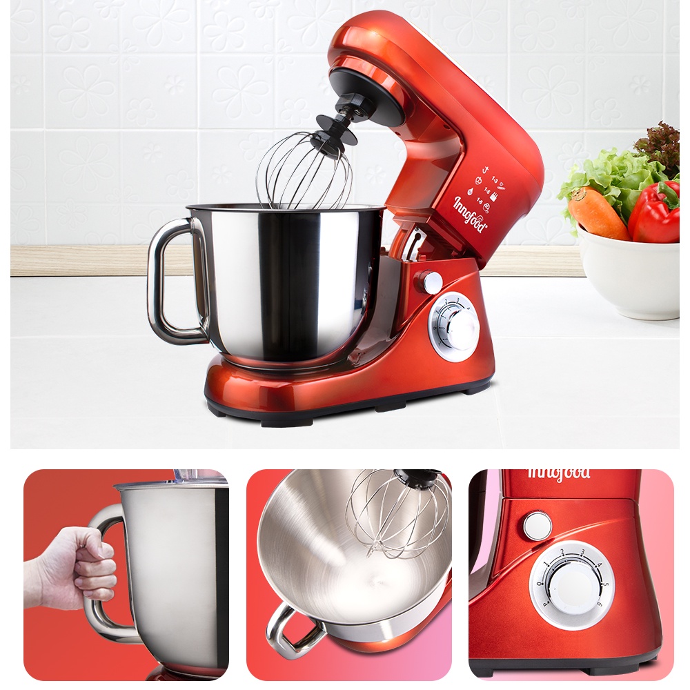Innofood High Speed Power Stand Mixer/Cake Mixer Attachments Included (5.5 Litres) | Shopee Malaysia