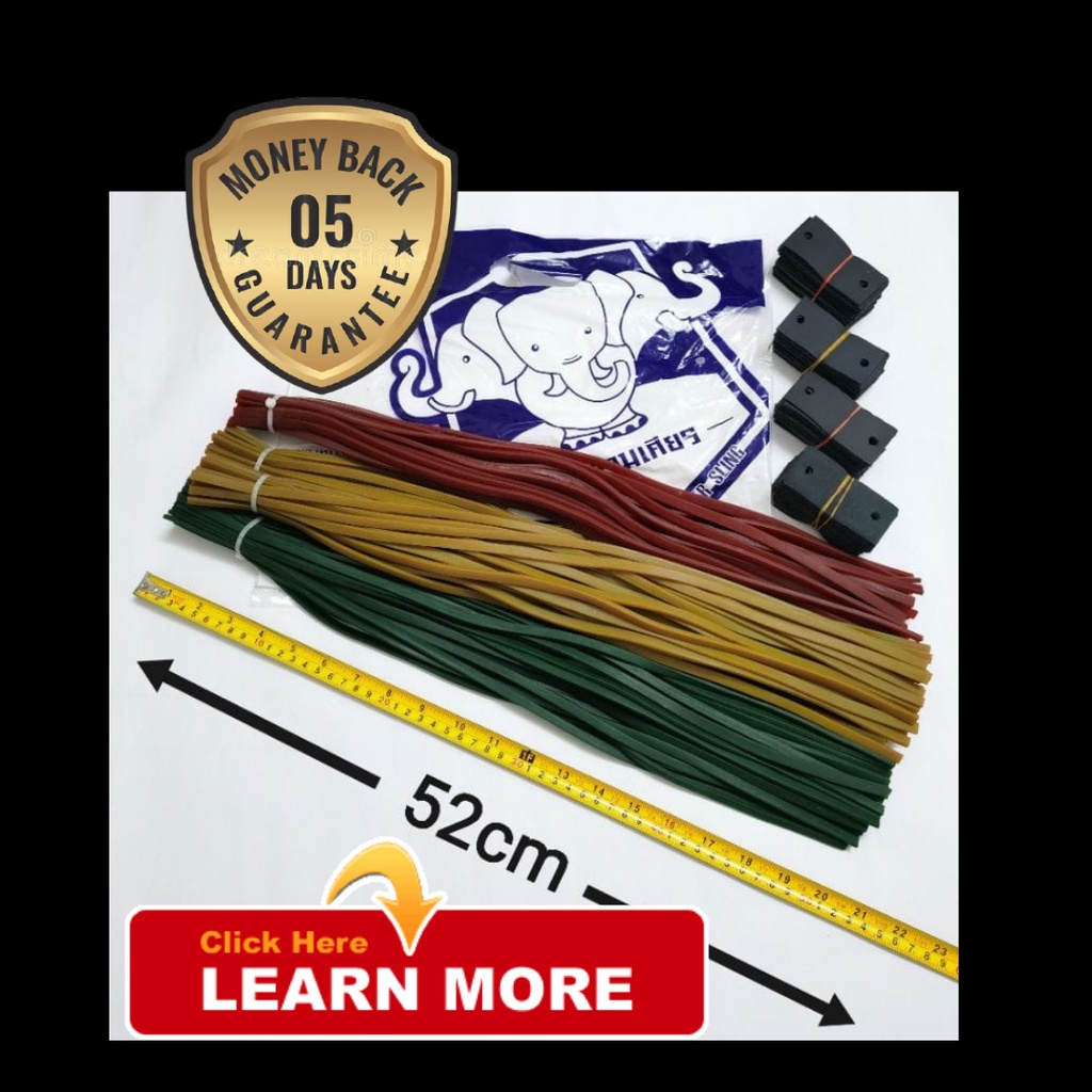 Erawan Rubber Sling 100Sets Getah Lastik Thailand Lastic Sling Shot ...