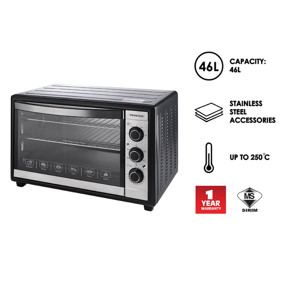 Pensonic PEO-4611 46L Electric Oven /Bake Cake Toast Roast/Ketuhar Elektrik | Shopee Malaysia