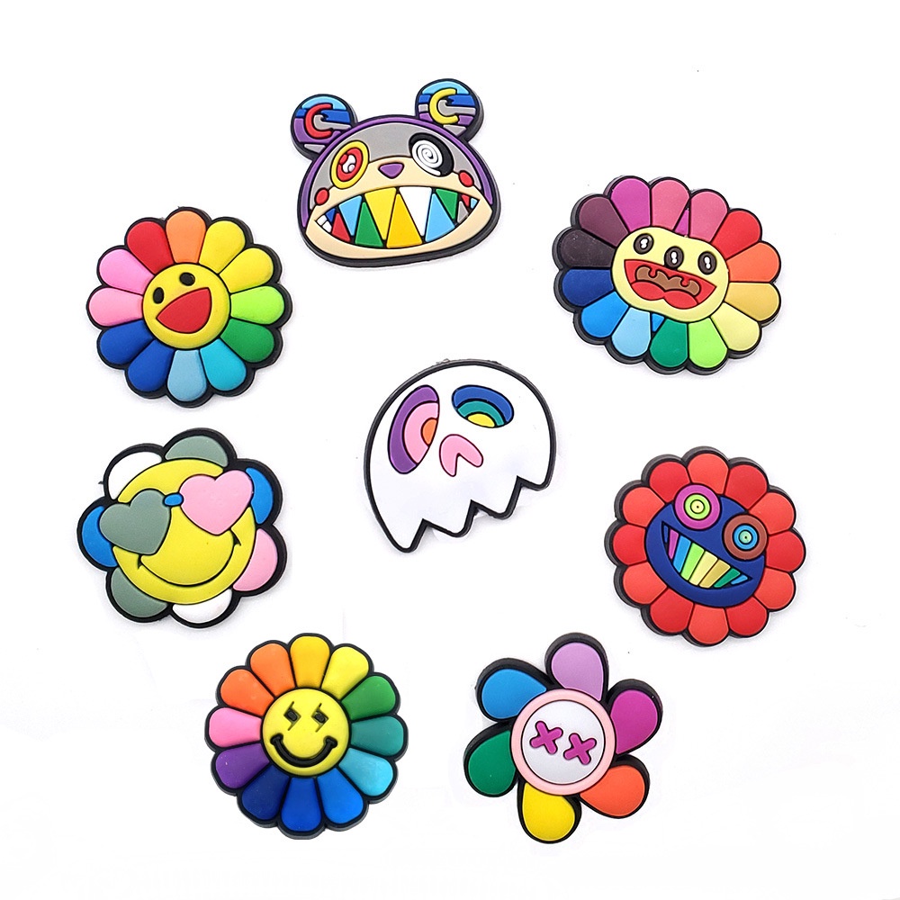 Crocs charm DIY cute crocs jibbitz scary bear PVC crocs deco hole shoes ...