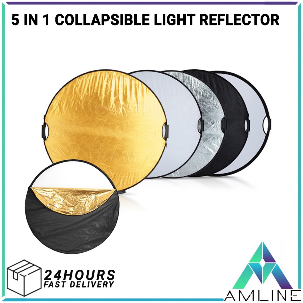 5 in 1 Portable Collapsible Light Photography Reflector for Studio ...
