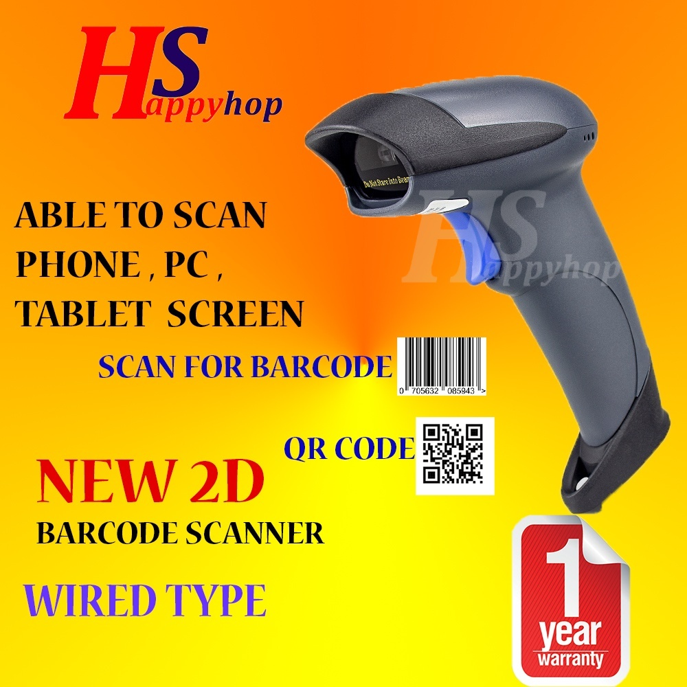 GM 2D Wired Barcode Scanner- SCAN ON PHONE , QR CODE , BARCODE - SMART ...