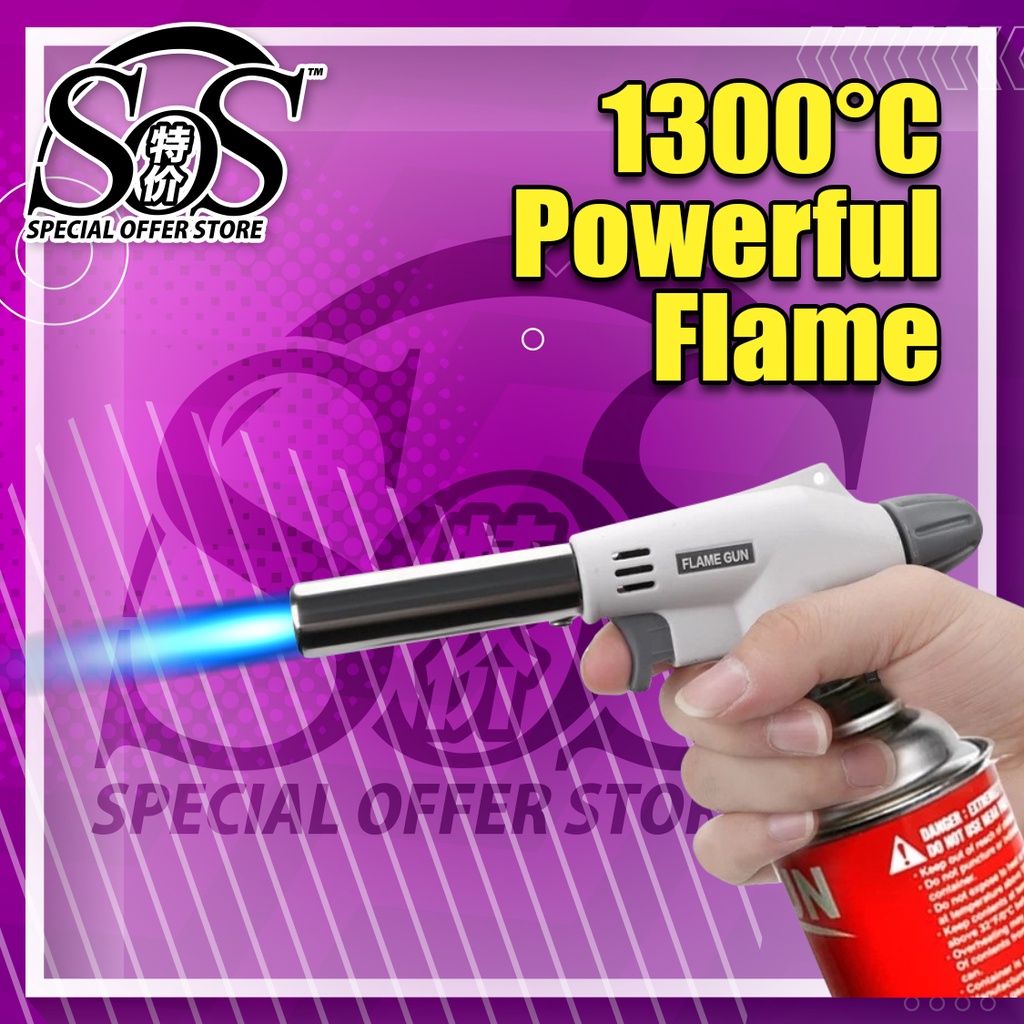 Portable Flame Gun Camping Gas Torch Butane Burner Welding Fire Maker Flame Gun Ignition Lighter ...