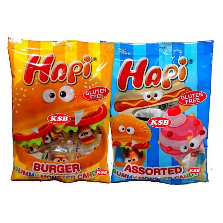 【63g】HAPI BUGER/ASSORTED GUMMY MONSTER CANDY | Shopee Malaysia