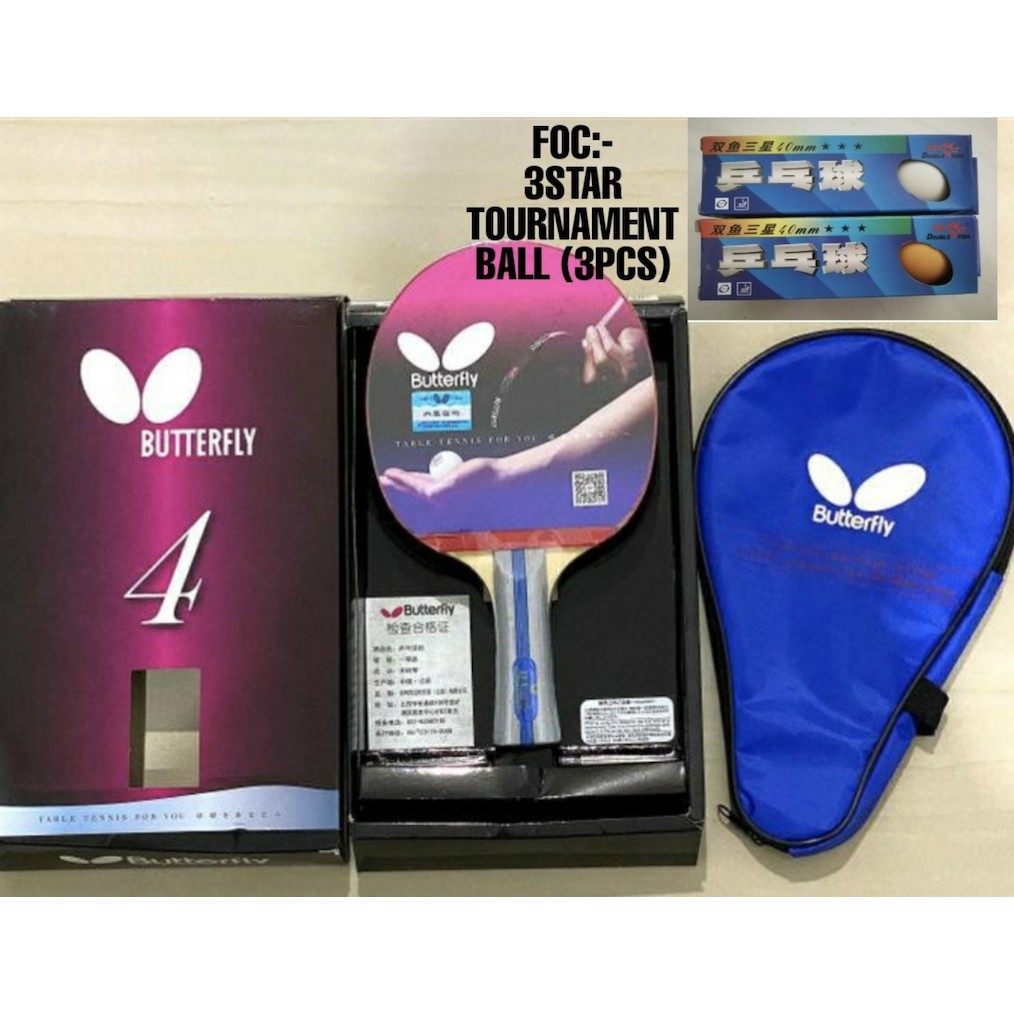 Butterfly TBC 401 402 Ping Pong Bat Complete set with rubber (FOC ...