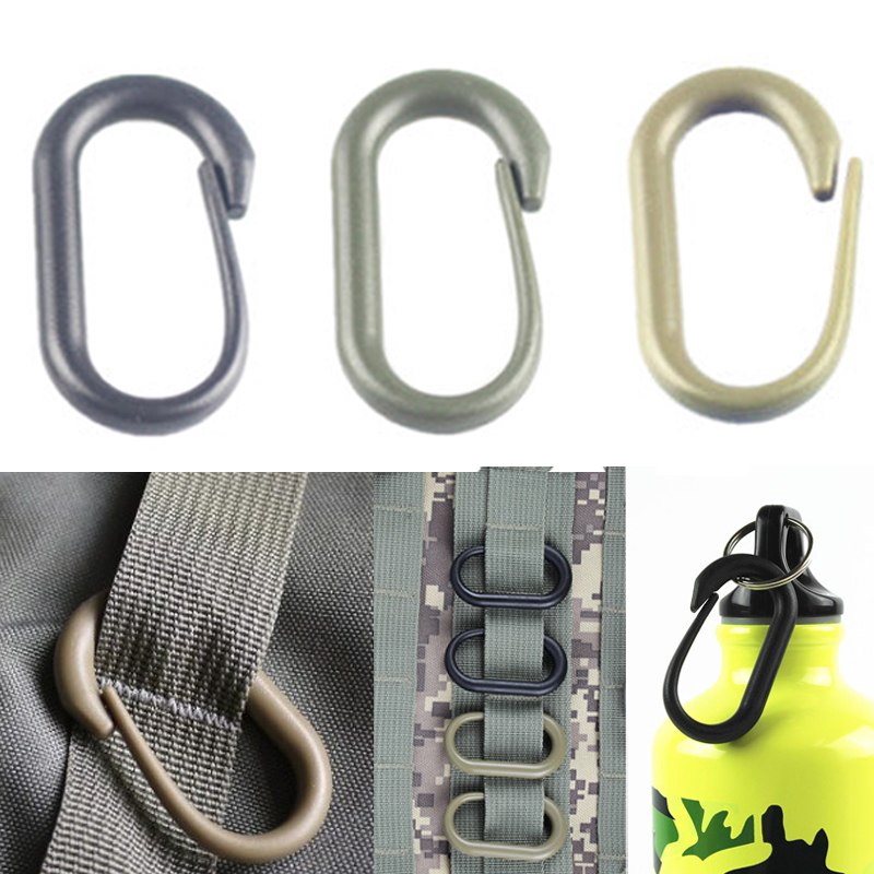 5 pcs webbing Tactical molle attach Backpack Quickdraw Carabiner Clip ...