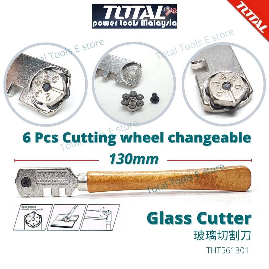 TOTAL Glass Cutter 玻璃切割刀 130mm - THT561301 | Shopee Malaysia