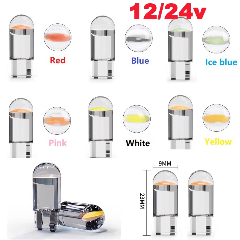 [Ready Stock] Mentol Lampu Kereta T10 12v/24v W5W 168 2825 COB LED Car ...