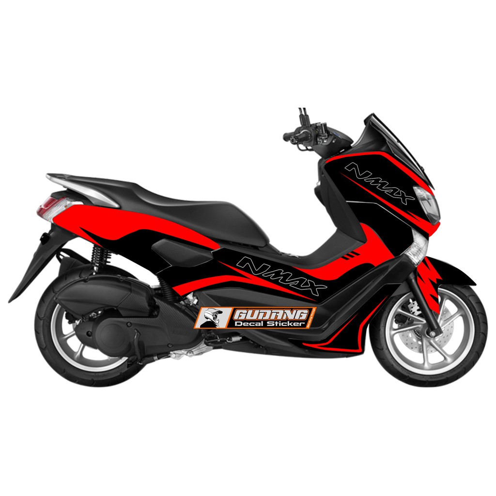 HITAM MERAH Full body black red graphic nmax decal | Shopee Malaysia