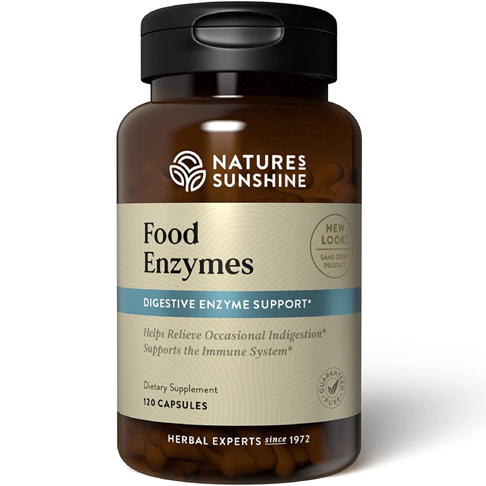 Nature's Sunshine Food Enzymes 120 Capsules - Powerful Proprietary ...
