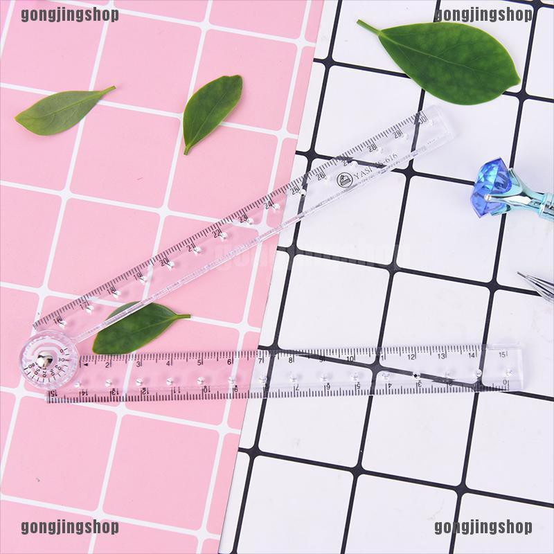 Gj♫ Clear Plastic Acrylic Folding Straight Rulers 30Cm Drawing Kid ...