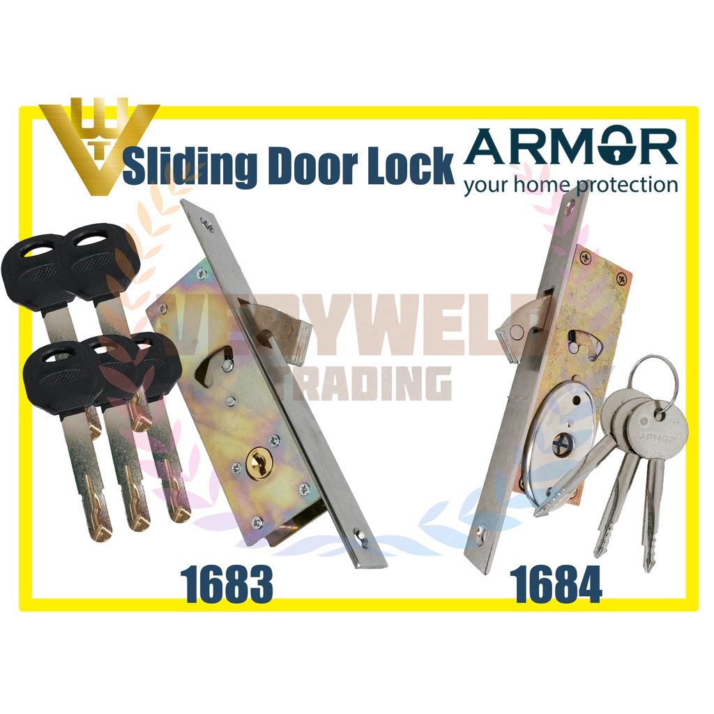 VERYWELD ARMOR Grill Sliding Door Mortise Hook Lock / Dead Lock / 1683 ...