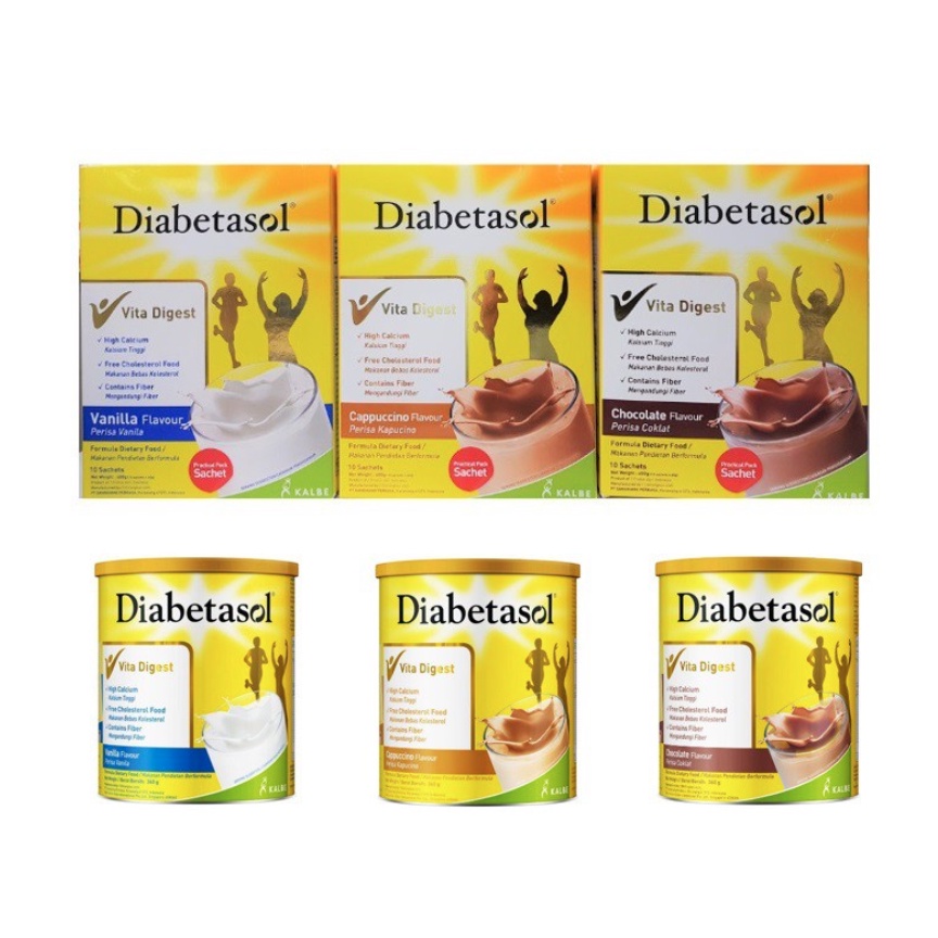 DIABETASOL SACHET OR TIN (CHOCOLATE, VANILA,CAPPUCINO) | Shopee Malaysia