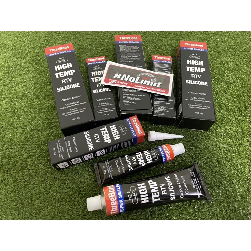 THREEBOND HIGH TEMP RTV SILICONE GASKET GUM (BLACK COLOUR) 25g / 85g ...