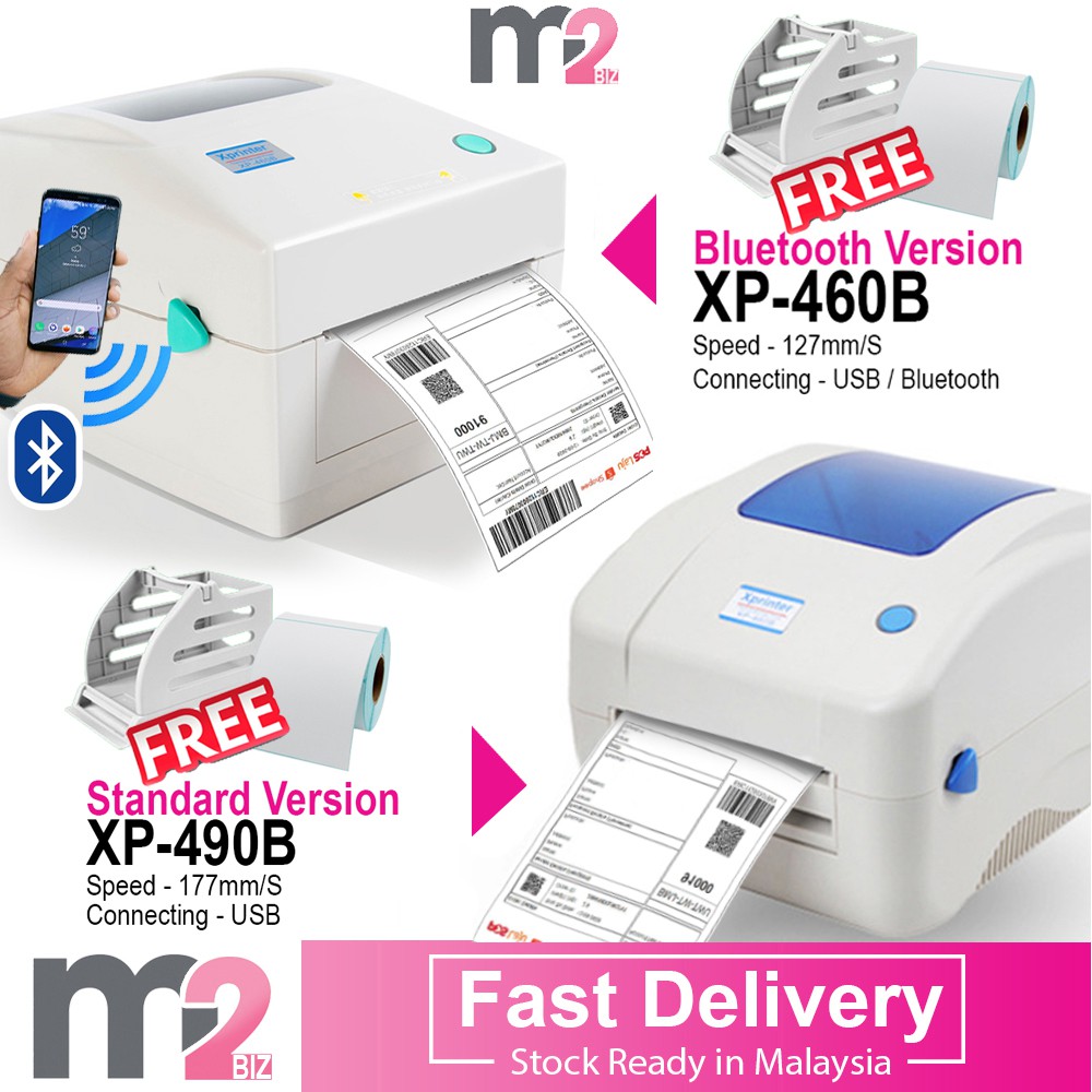 XPrinter XP-490B / 460B Thermal Printer Shipment Waybill & Barcode Label Sticker Ecommerce ...