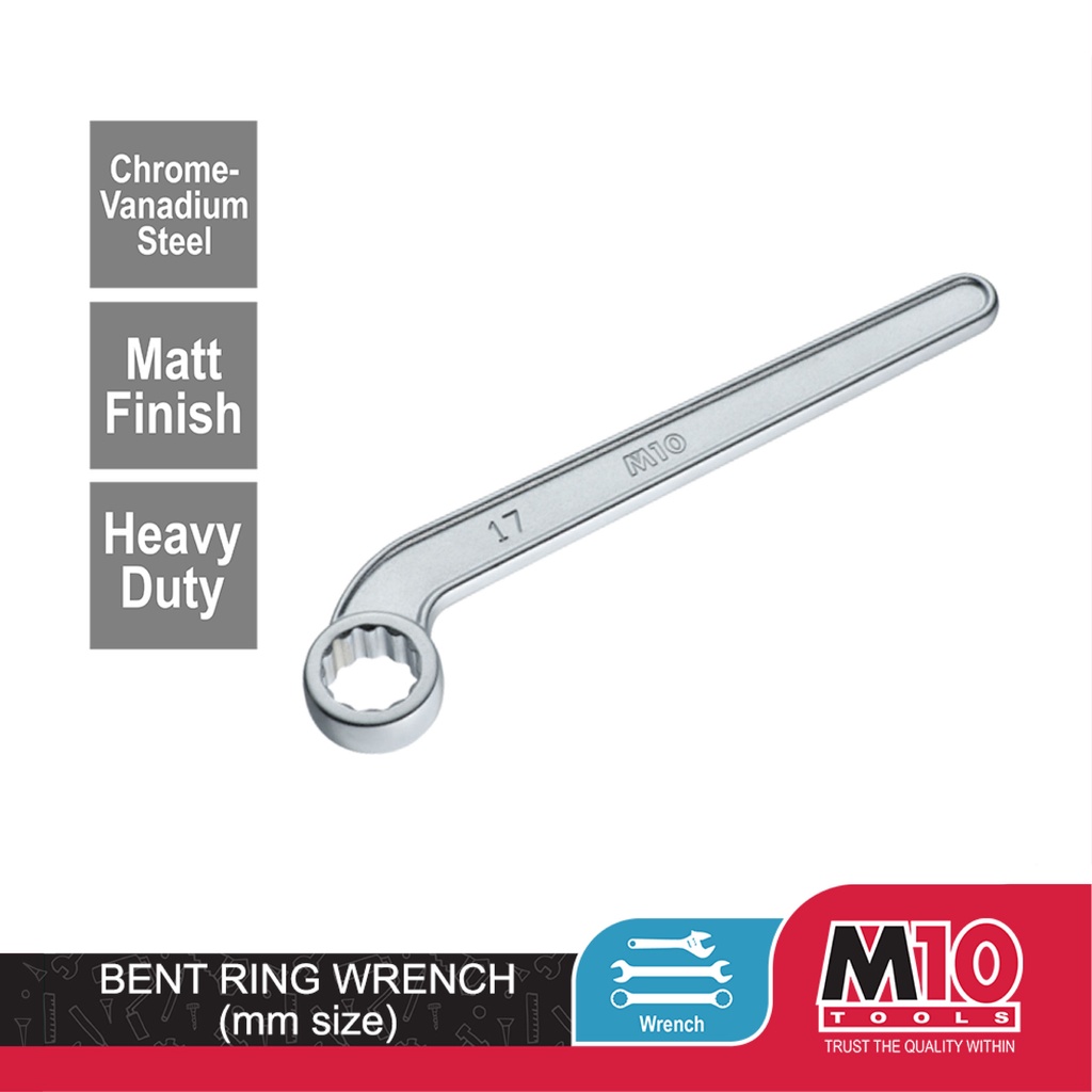 M10 Bent Ring Wrench (10 / 12 / 13 / 14 / 17 / 19 / 21/ 22 / 26 / 27 ...