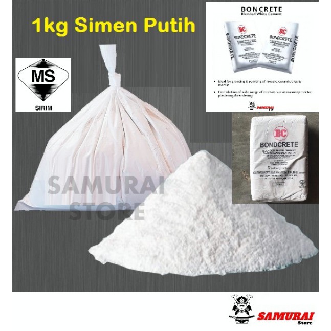 1 kg Bondcrete Loose White Cement / 1kg Simen Putih | Shopee Malaysia