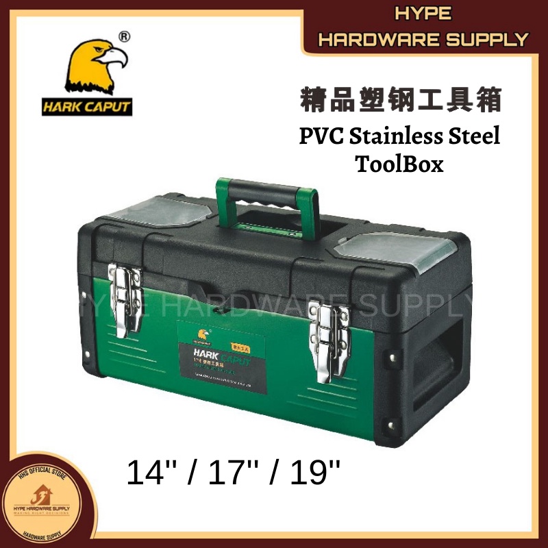 HARK CAPUT (14"/17"/19") STAINLESS STEEL TOOL BOX PVC TOOLBOX 精品塑钢工具箱 ...