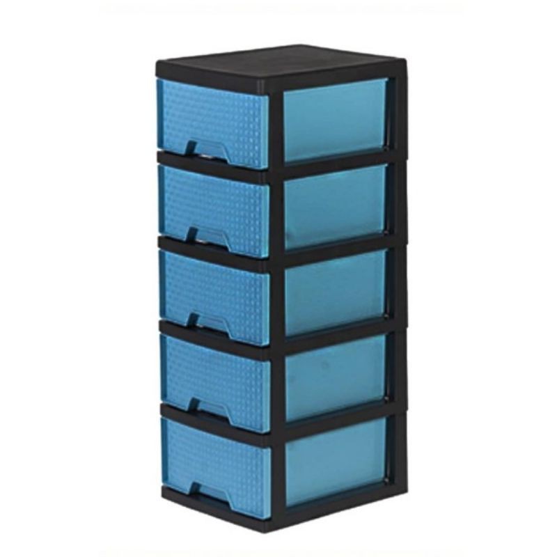 5 Tier Multipurpose Plastic Drawer Storage Cabinet Rack Clothing Laci ...