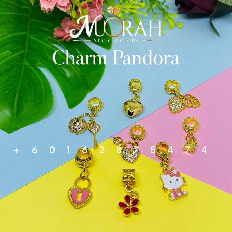 PANDORA CHARMS/BEADS/PENDANT TERBARU Emas Sadur Korea Exclusive Design ...