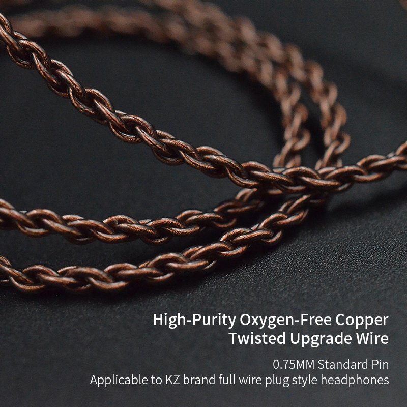 KZ high-purity oxygen-free copper twist upgrade cable KZ headset ...
