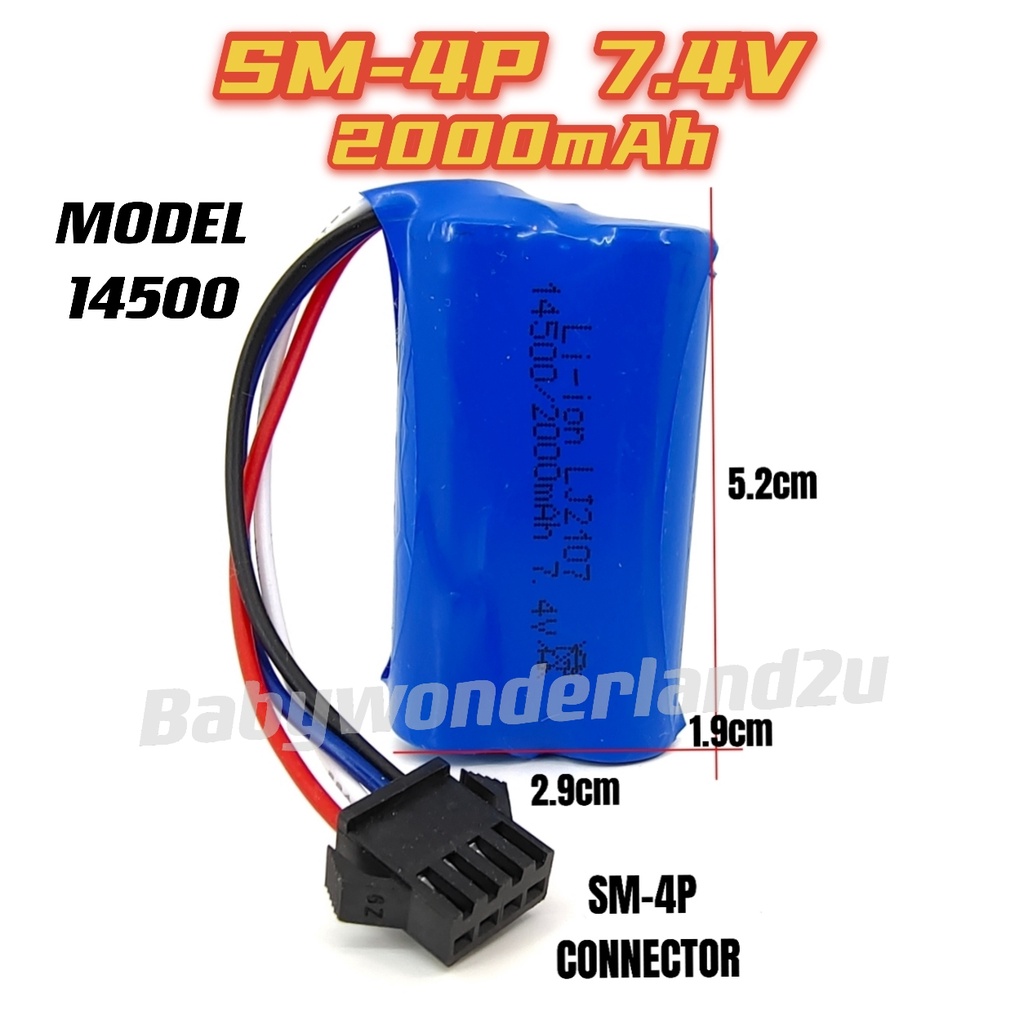 Bateri Kereta Kontrol RC Remote Control Car Rechargeable Battery USB ...