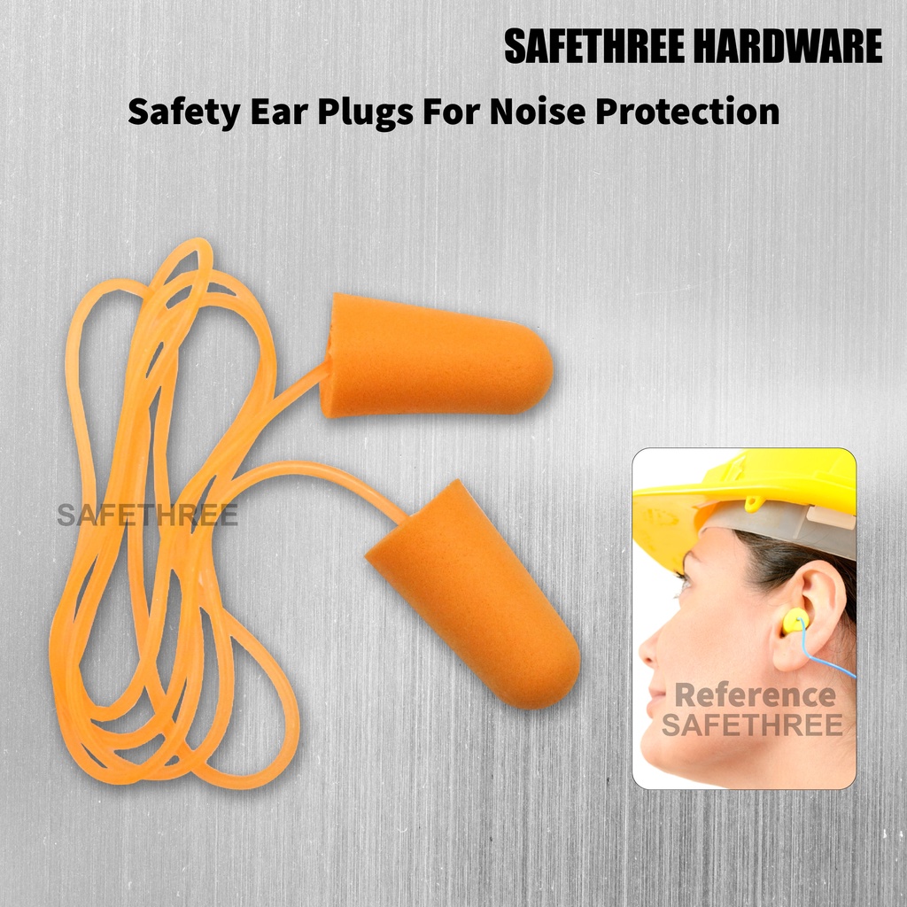 1 Pair Reusable Soft Silicone Corded Ear Plug Anti Noise Ear Protector ...