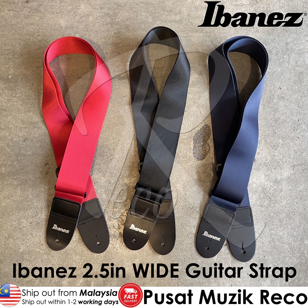 Ibanez High Quality 2.5in WIDE Acoustic Electric Bass Guitar Strap ...