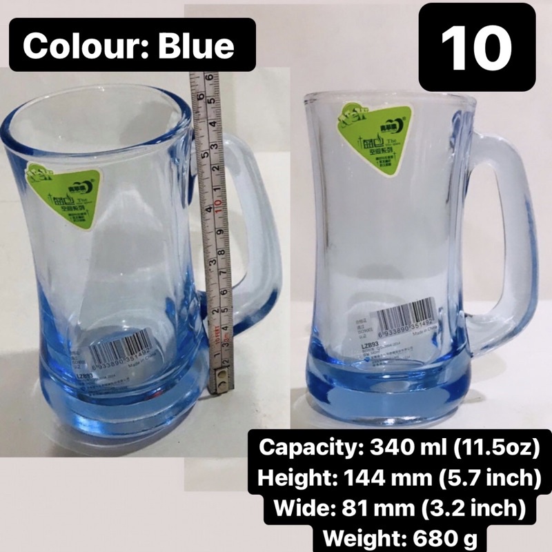 Gelas Kaca Besar // Mug kaca Pelbagai Bentuk dan Saiz // Gelas IKEA ...