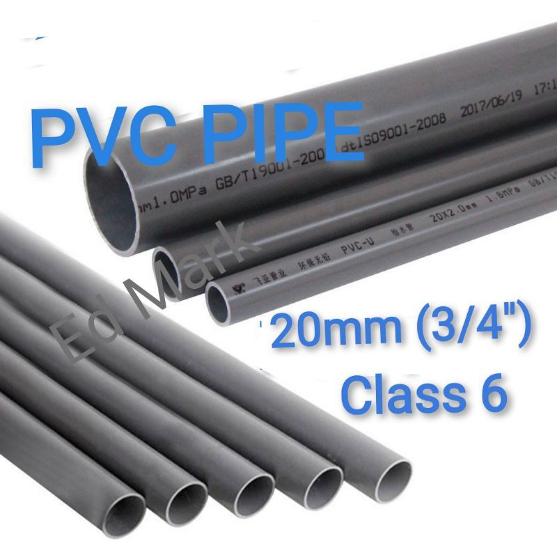 PVC PIPE Class 6 20mm (3/4") | Shopee Malaysia