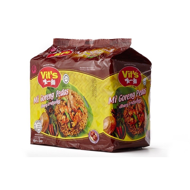 Vit's Mi Goreng Pedas 3 Minutes (Mi Segera 88g x 5packets) | Shopee ...