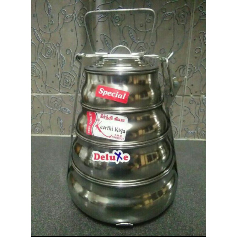 Stainless Steel Multi-Purpose Food Storage Pyramid Container/Tiffin ...