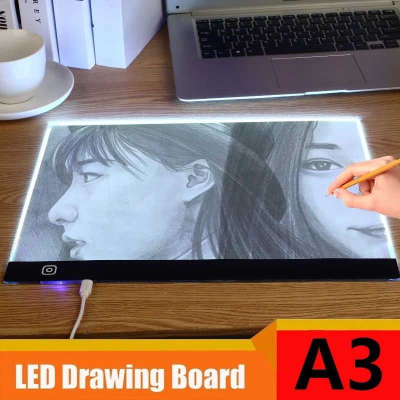 Ready Stock A5/A4/A3 Adjustable brightness led drawing tablet thin art ...