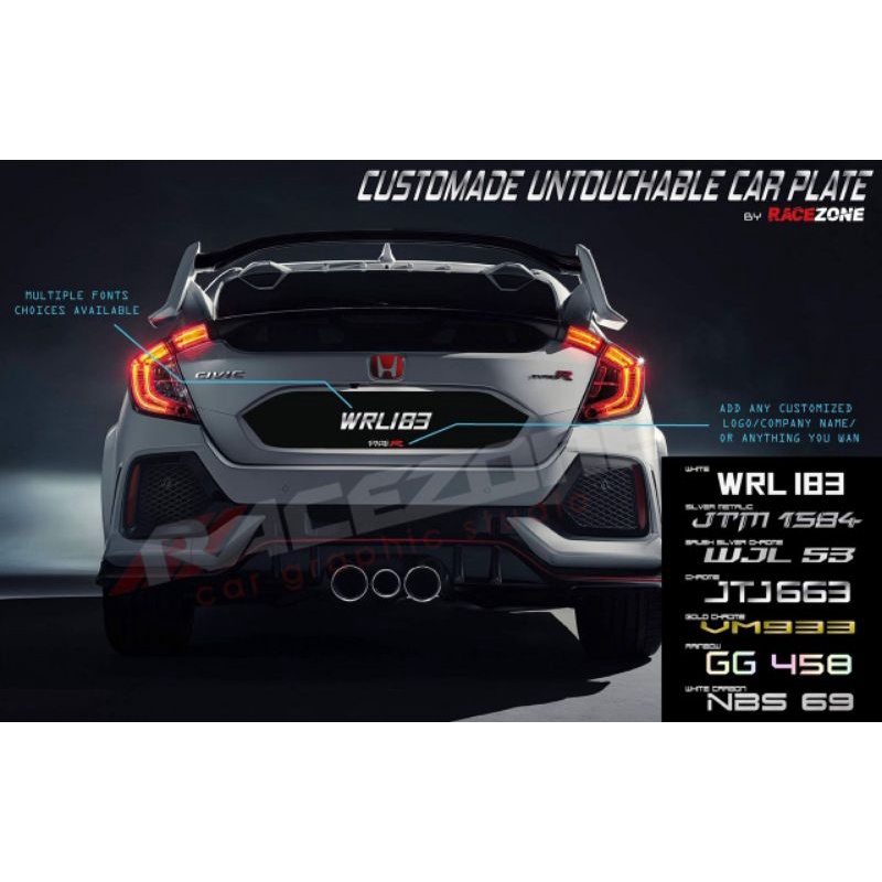 2d Number Plate Custom | Shopee Malaysia