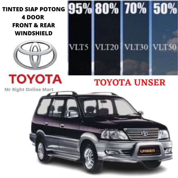 [READY STOCKS]Toyota Unser 4 Door Tinted UV Hitam(Gelap 50% 70% 80% 95% ...