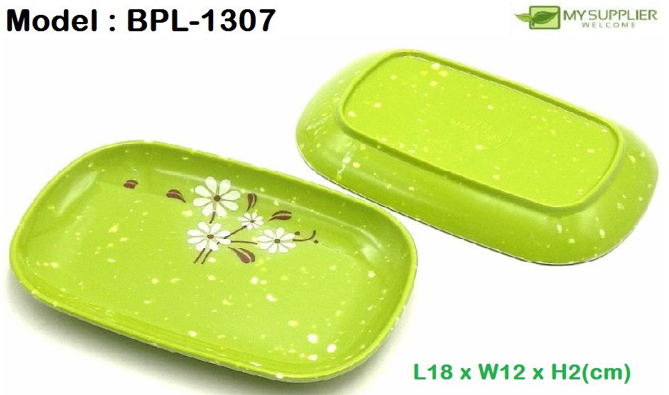 BPL-1307 Green Rectangular Melamine Plate L18*W12*H2cm | Shopee Malaysia
