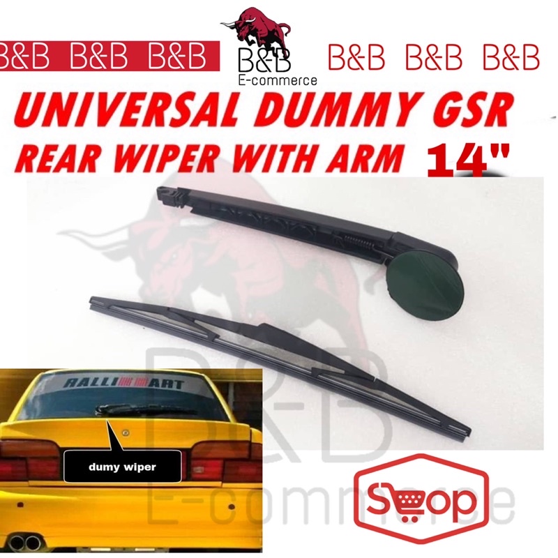Universal Dummy GSR Rear Wiper 14" - FITS All Car (HONDA/TOYOTA/NISSAN ...