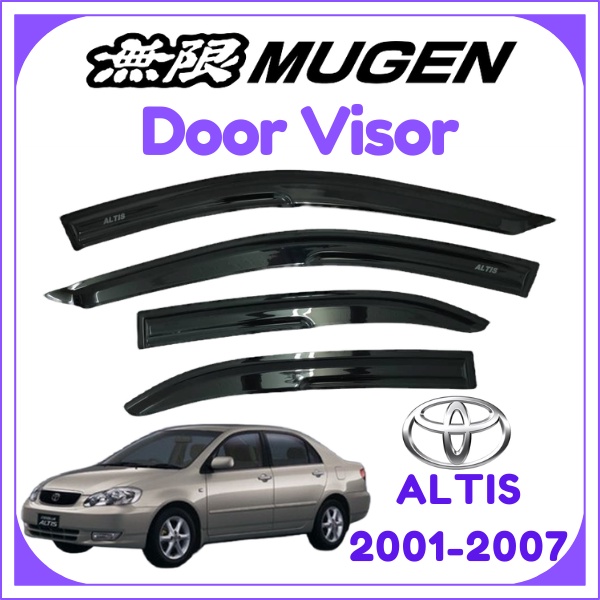 (4PCS/SET) Toyota Altis 2001-2007 Mugen Door Visor Air Press Window ...