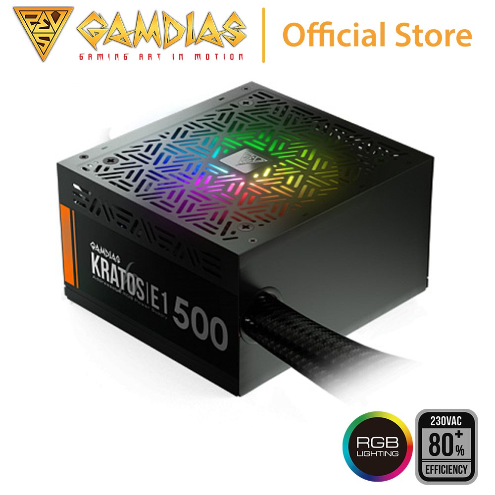 Gamdias KRATOS E1 500W Meets 80% Efficiency Power Supply Non-Modular ...