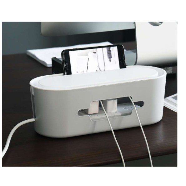 Large power socket cable storage box desktop computer cable management ...