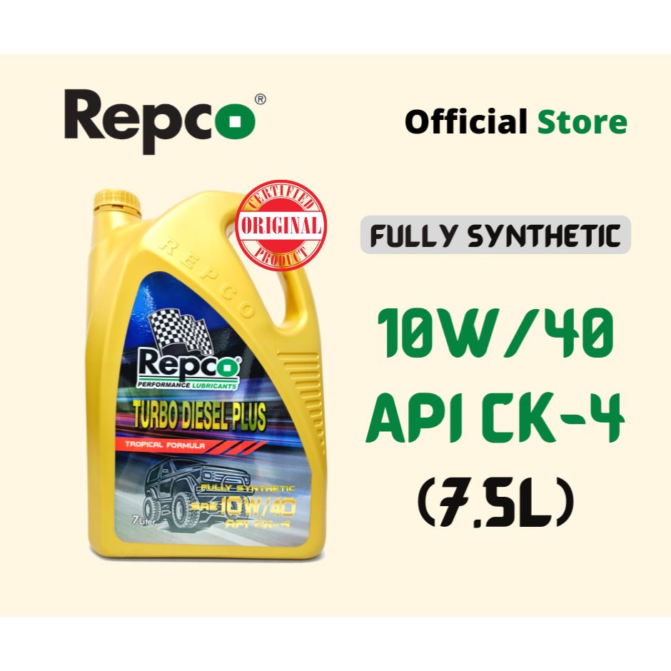 Repco® TURBO Diesel Plus 10W/40 (7.5L) API CK-4 | ACEA E7/E9 Fully ...
