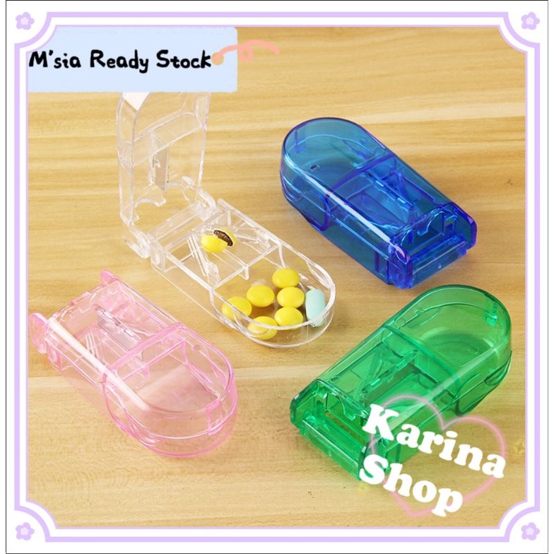 💥Ready Stock💥PORTABLE MEDICINE PILL CUTTER BOX/ PILL SPLITTER STORAGE ...