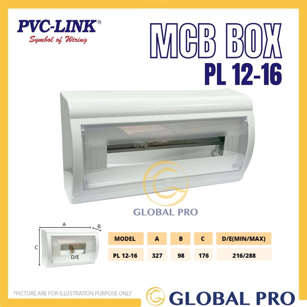 HEAVY DUTY PVC LINK MCB Box Circuit Breaker Box Miniature Circuit ...