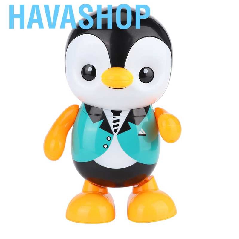Havashop Electric Penguin Animal Model Dance Robot Sing Sound and Light ...