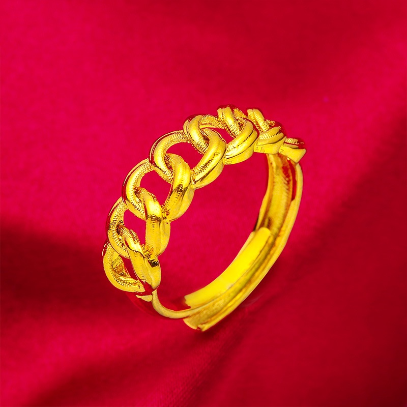 GW Fashion Accessories Jewelry Women's Gold Adjustable Rich Ring ...