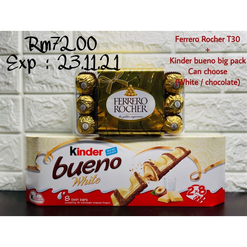 💥PROMOSI💥 Kinder Bueno Big Pack + Ferrero Rocher T16/T30 | Shopee Malaysia