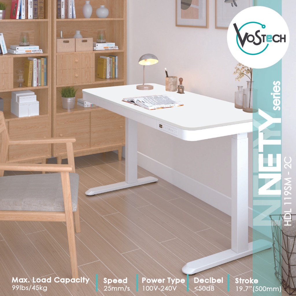 VOS Tech ⭐ 𝗡𝗘𝗧𝗬 Height Adjustable Desk / Ergonomic Desk for Home to ...