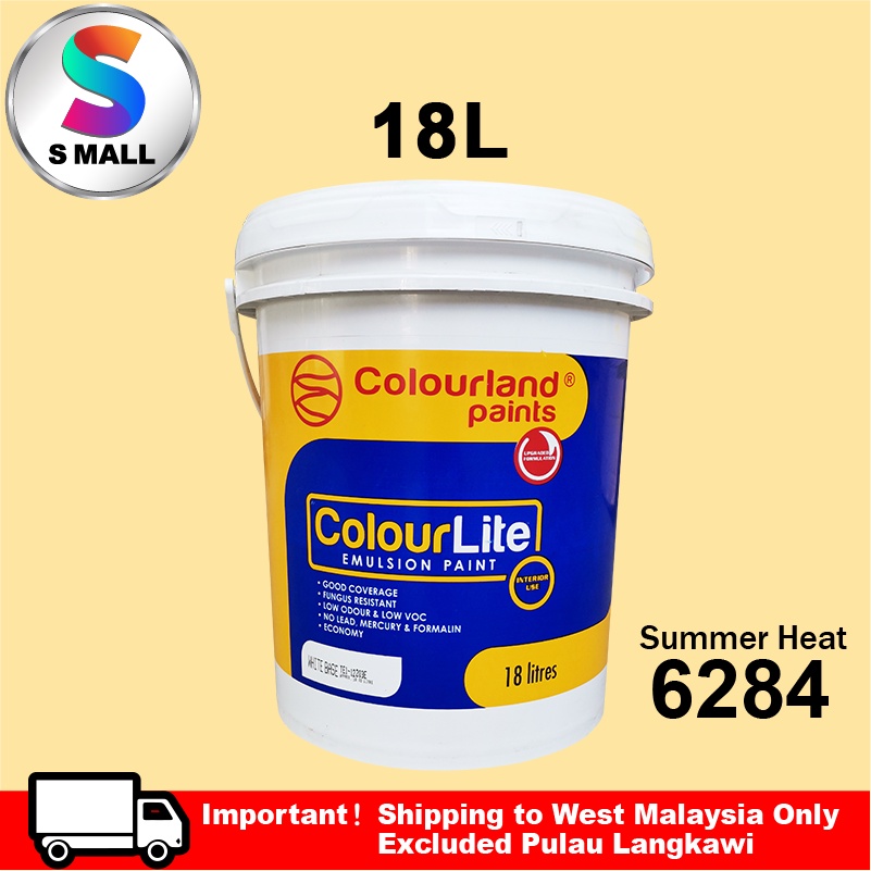 18L - Colourland Paint Interior ColourLite Summer Heat 6284 | Shopee ...